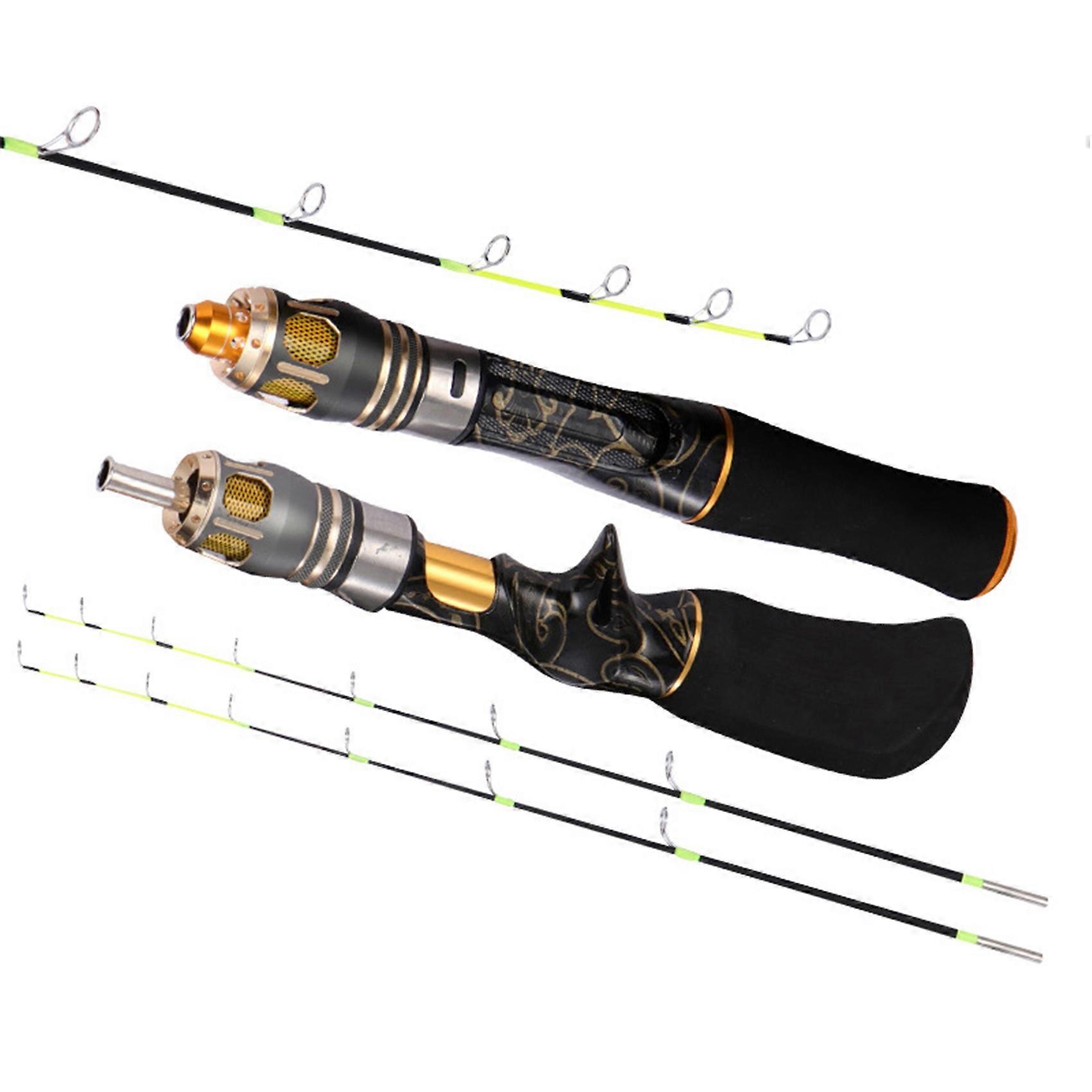 Titanium Alloy Carbon Ultra Short Ice Fishing Rod 70cm Insert Solid ...