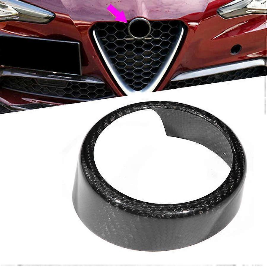 Carbon Fiber Front Grill Badge Sign Surround Bracket Trim Fit for Alfa ...