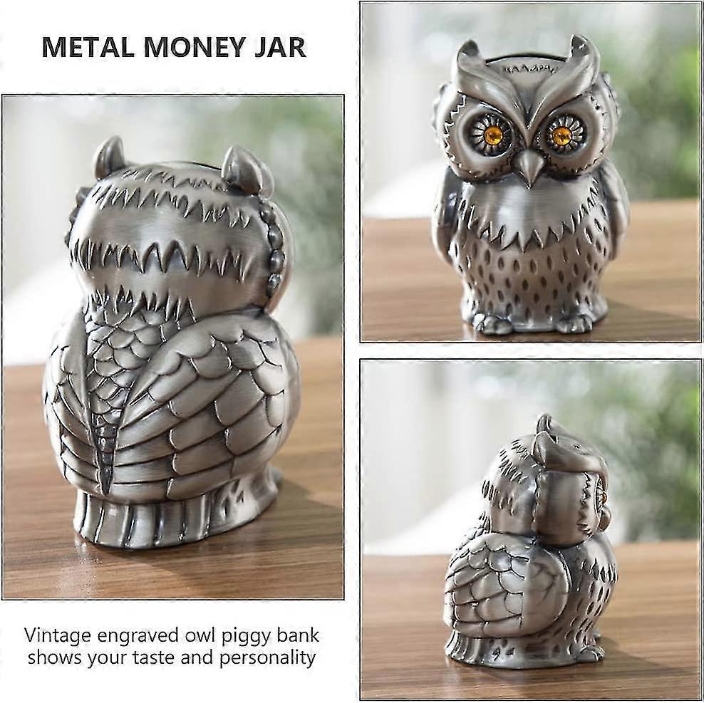Metal Piggy Bank, Animal Shape Piggy Bank, Owl Piggy Bank For Kids And ...