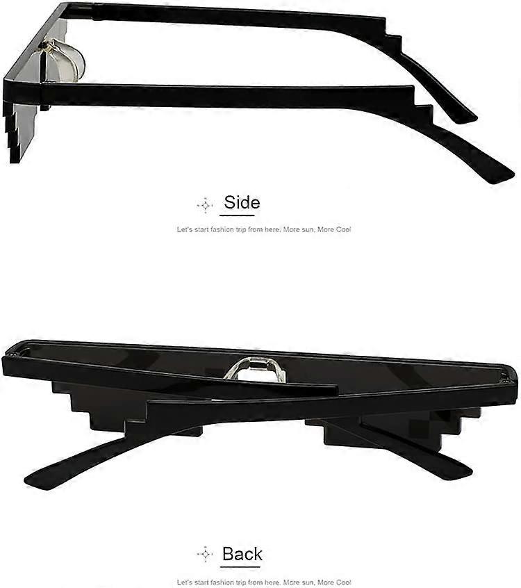 Thug Life Set of 3 Glass Sunglasses for Men and Women with 8 Pixels ...