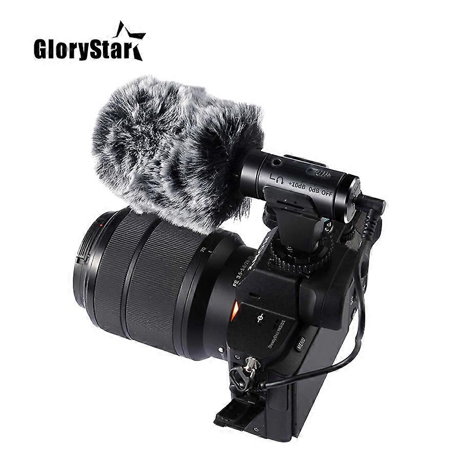 3.5mm Real-time Monitoring Recording Microphone Hypercardioid Condenser ...