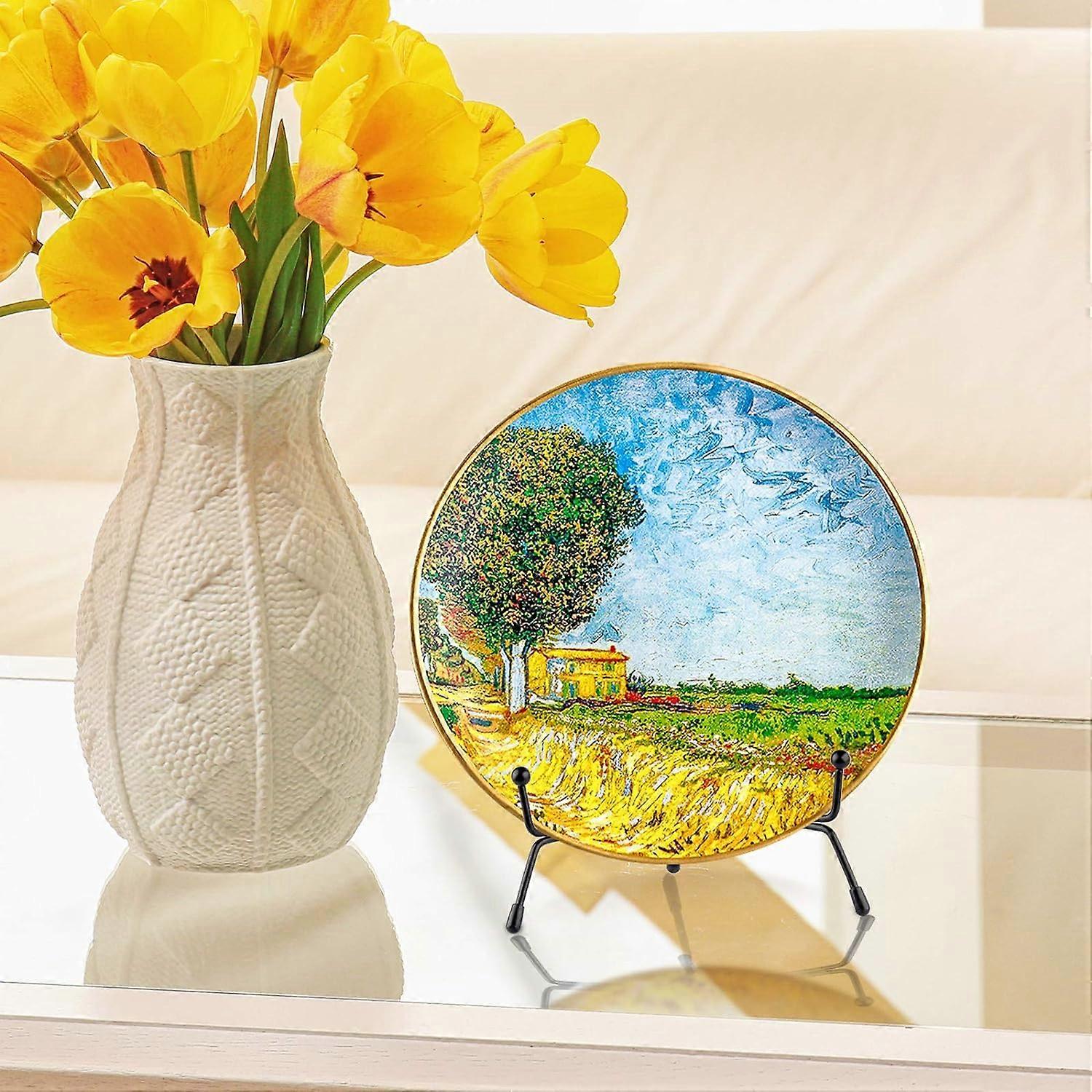 4 Pack 6 Inch Upgraded Non-Slip Plate Displays Decorative Photo Frame ...