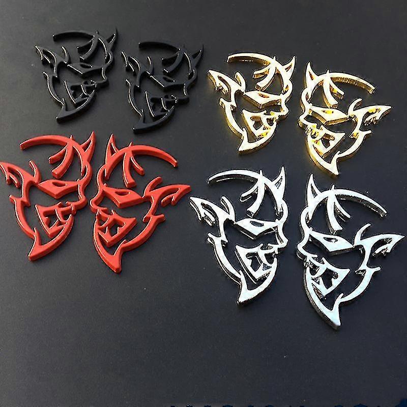 3d Metal Hellcat Car Logo Door Fender Side Stickesr Badge Decoration ...