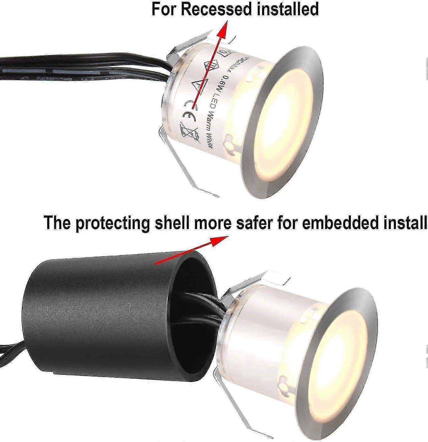 Set Of 16 Outdoor Recessed Led Spotlights, Ip67 Waterproof, 32mm ...