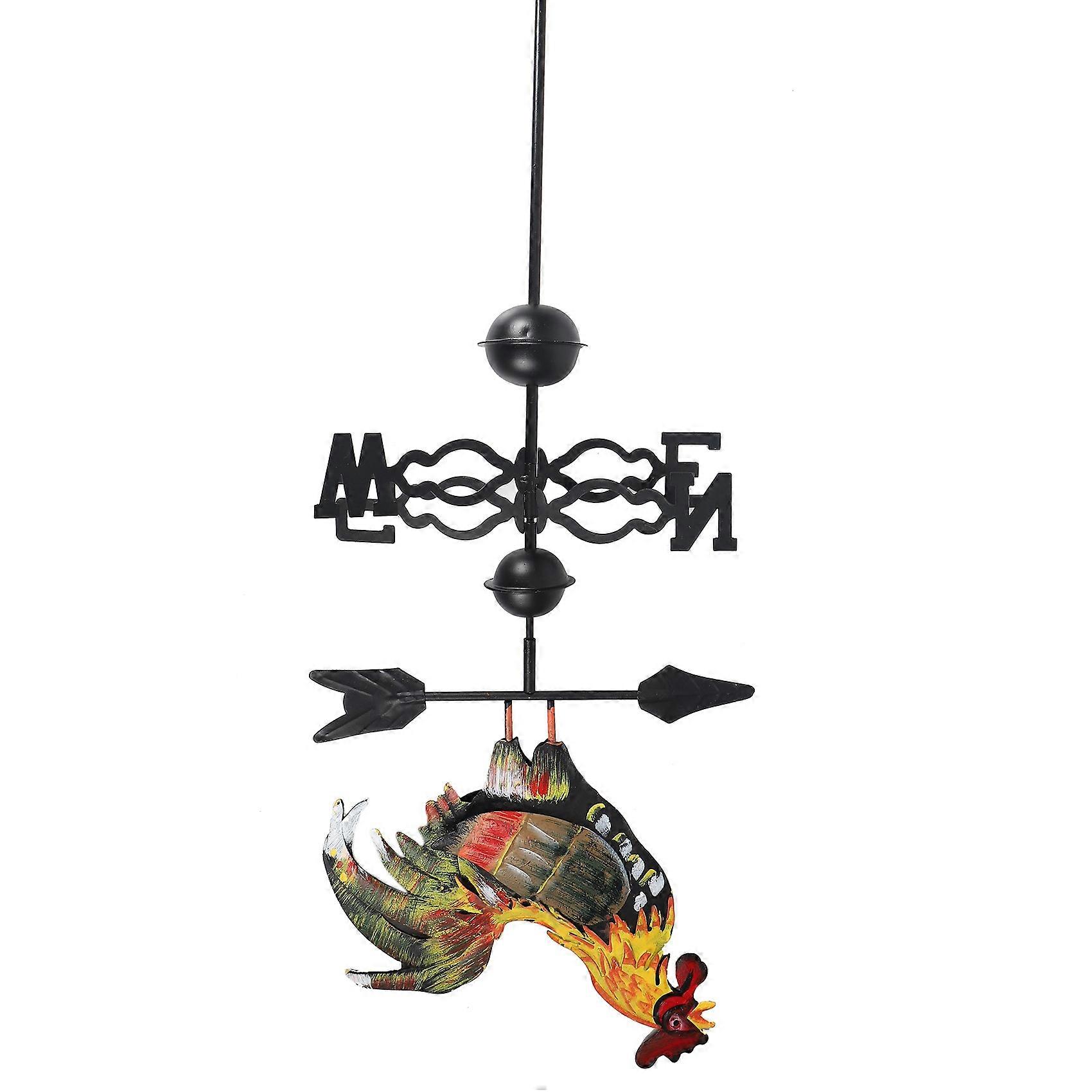 Metal Weather Vane with Rooster Ornament Wind Vane Weather Vain for ...