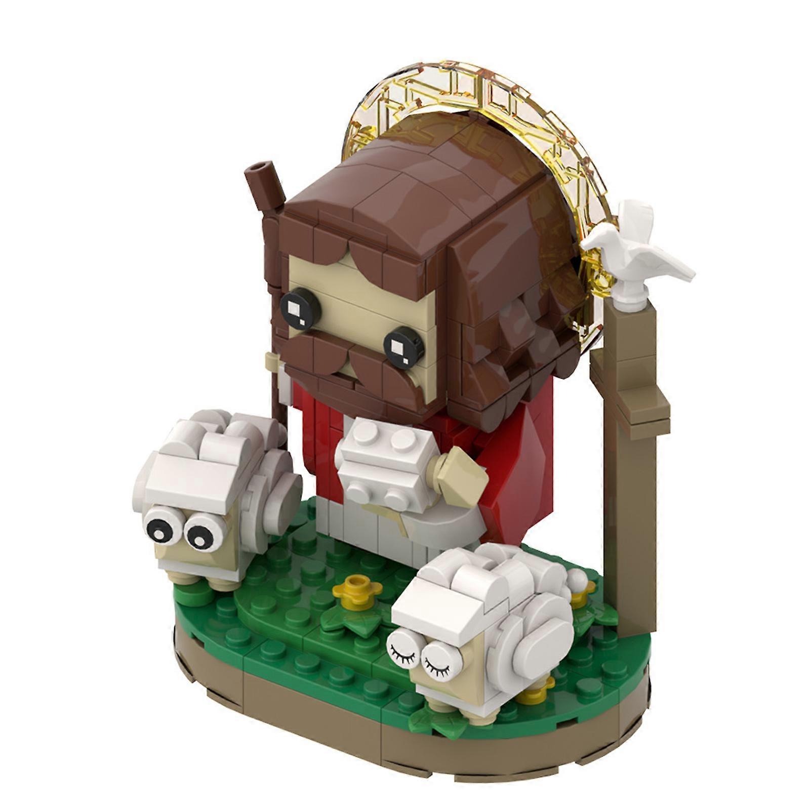 277 PCS MOC Jesus Sheep Building Block Bible Story The Shepherd God ...