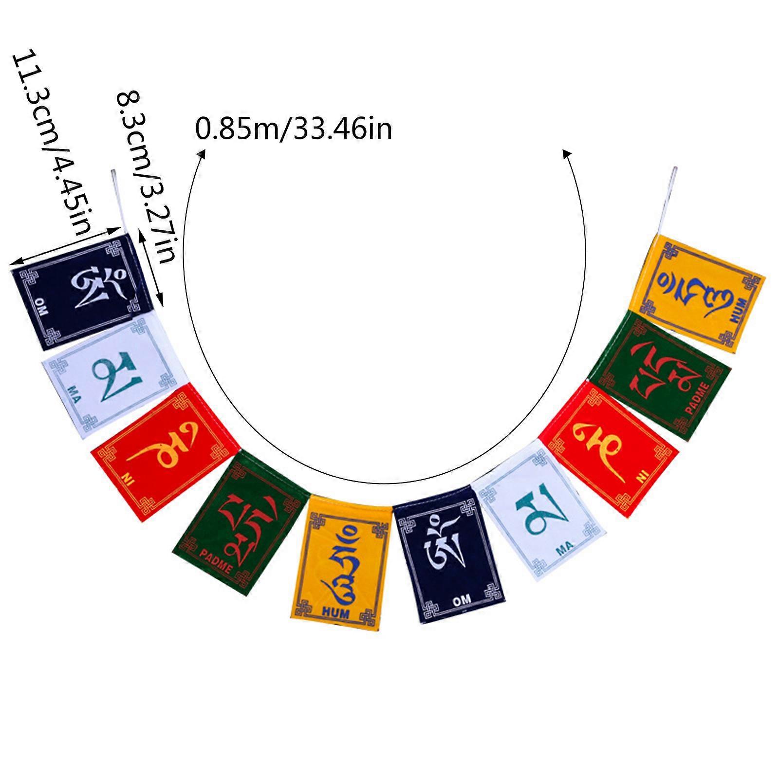 Mini Colorful Wind Horse Flag 5 Colors Traditional Buddhist Ceremony ...