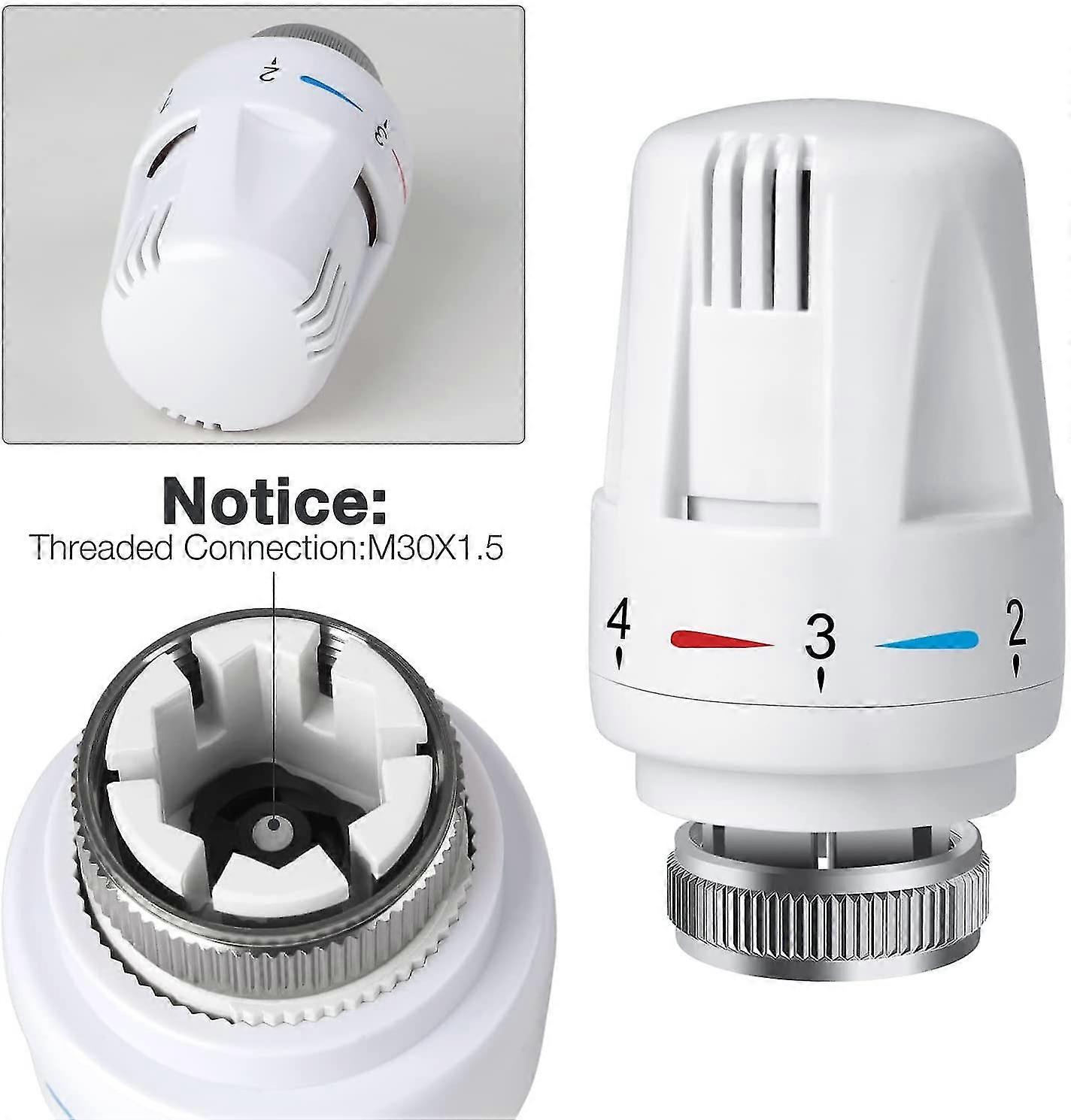 Pcs Radiator Thermostatic Head, Trv M30 X 1.5 Radiator Thermostat Head ...