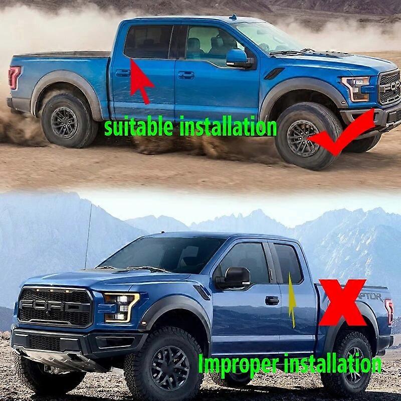 FOR Ford Raptor F-150 F150 Window Visor Vent Cover Awning Trim Shelters ...