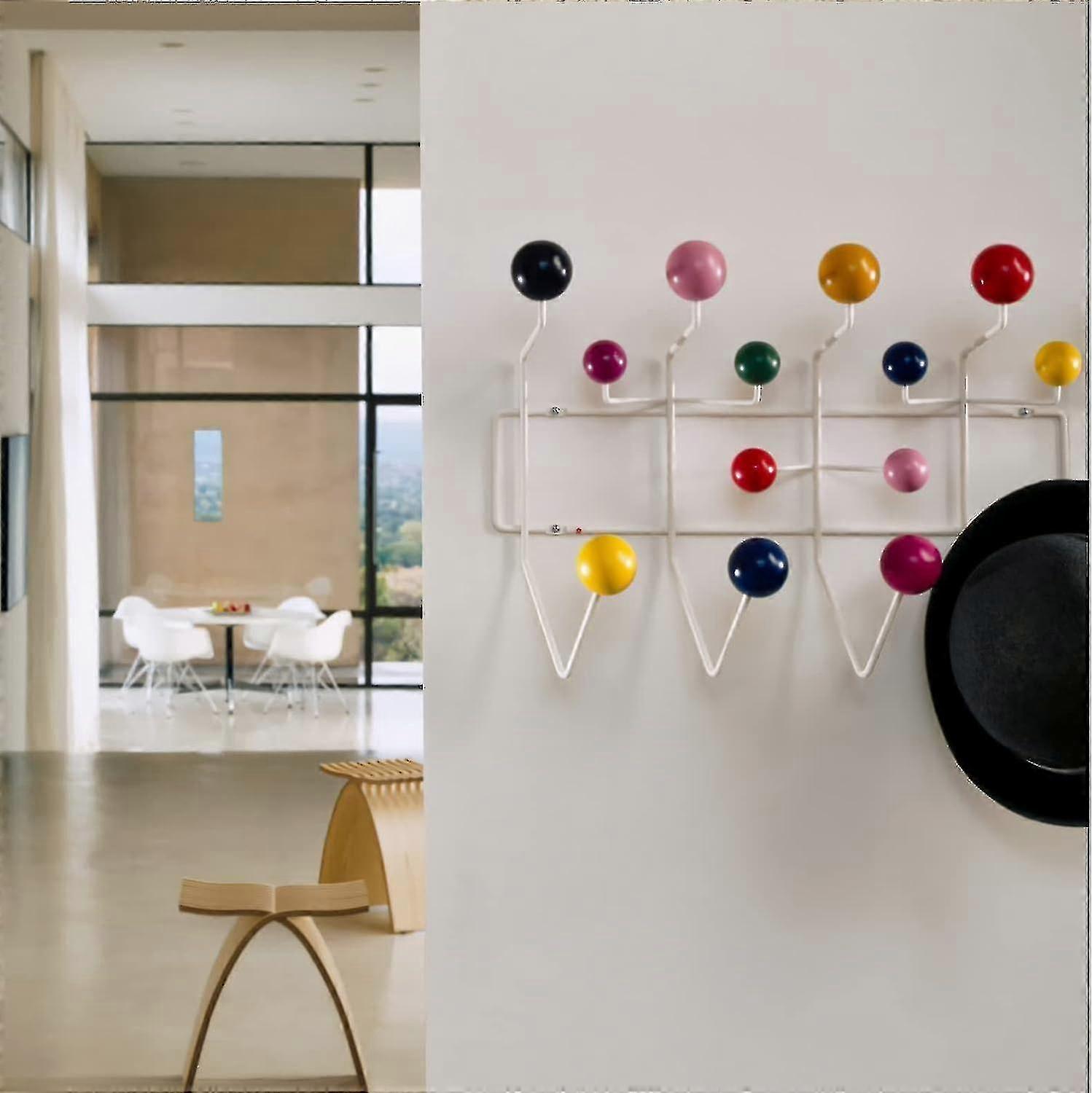 Classic Hang It All Coat Rack, Mid Century Modern Wall Mounted Coat Hooks With Painted Solid ...