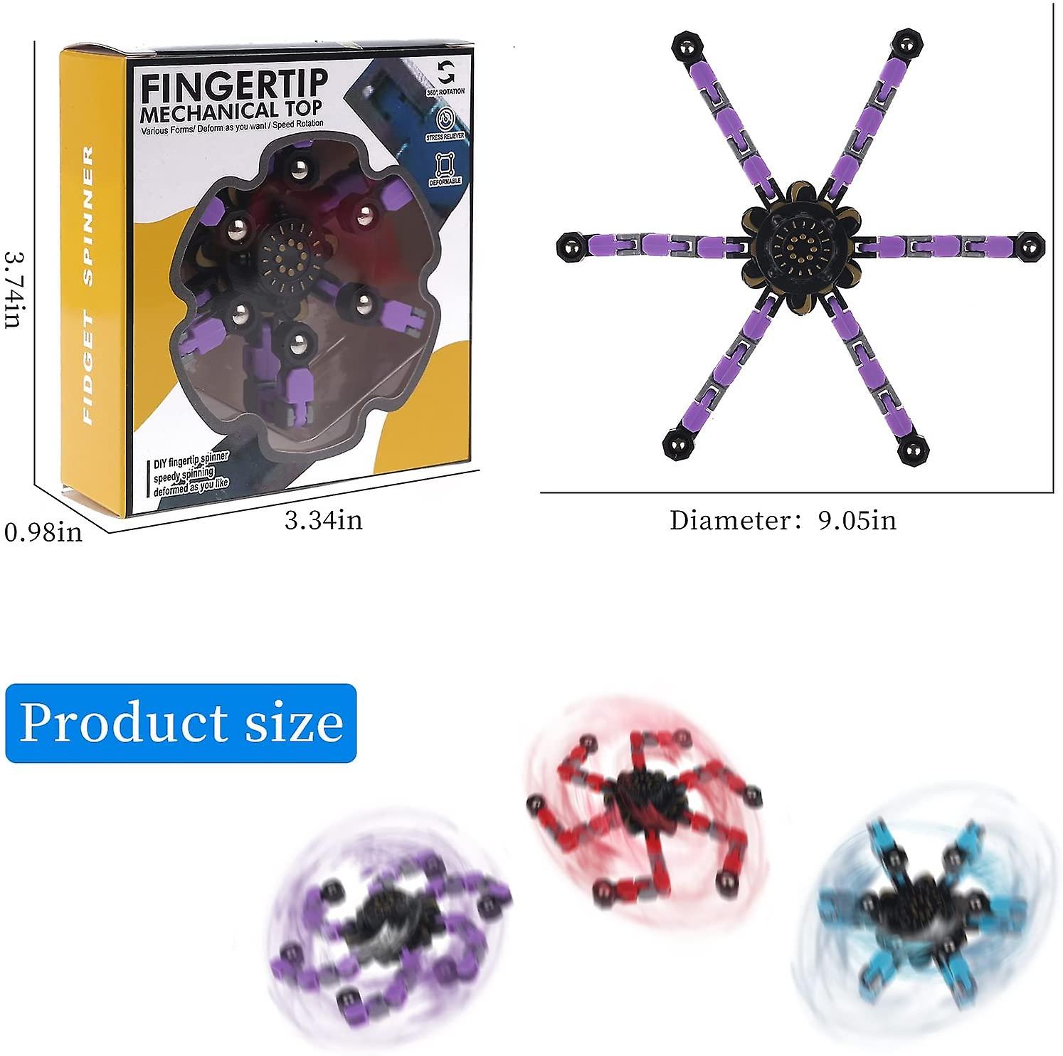 Finger Hand Spinner Toy Spinning Top Focus Toy Unique Transformable ...