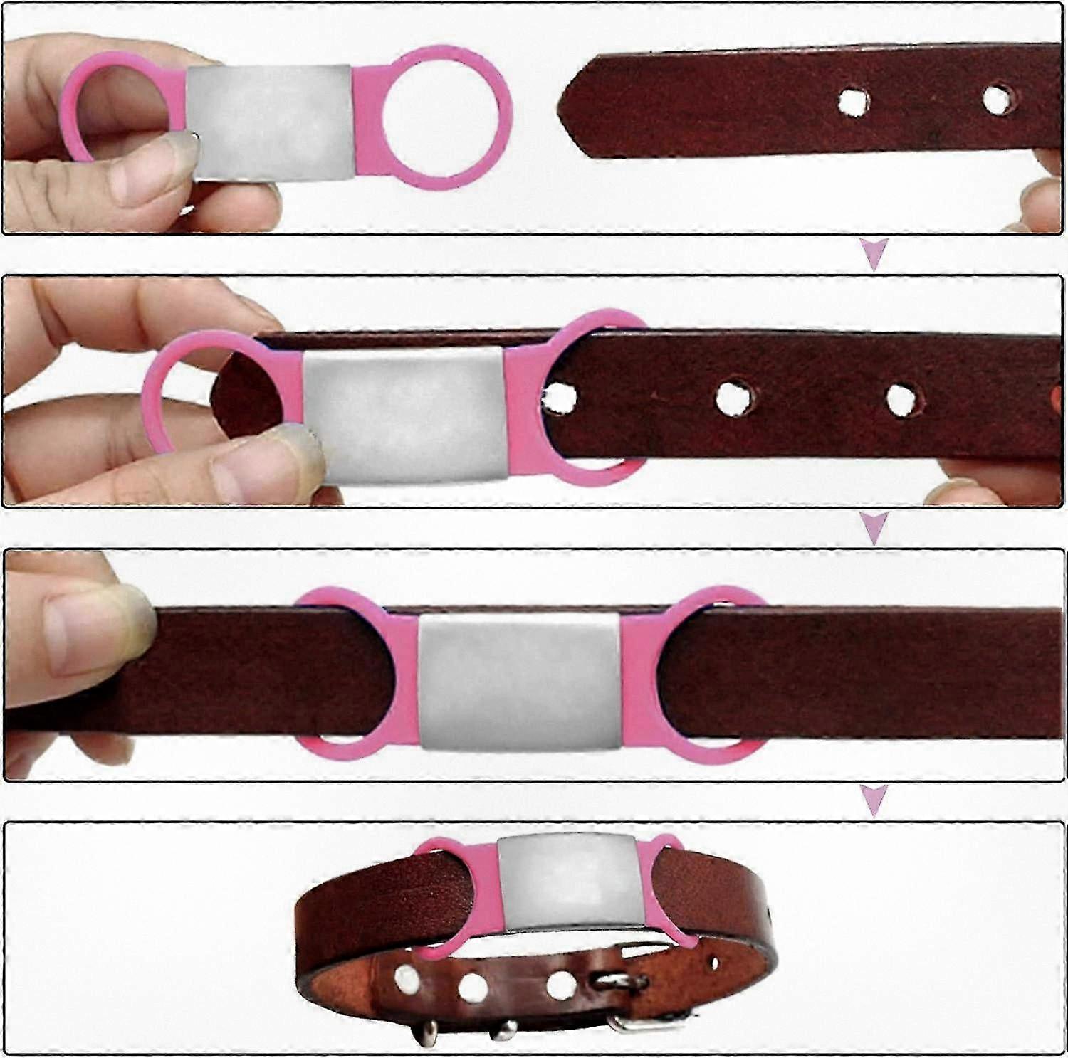 6-Piece Custom Slide-On Pet ID Tags, Silent Engraved Collar Tags for ...