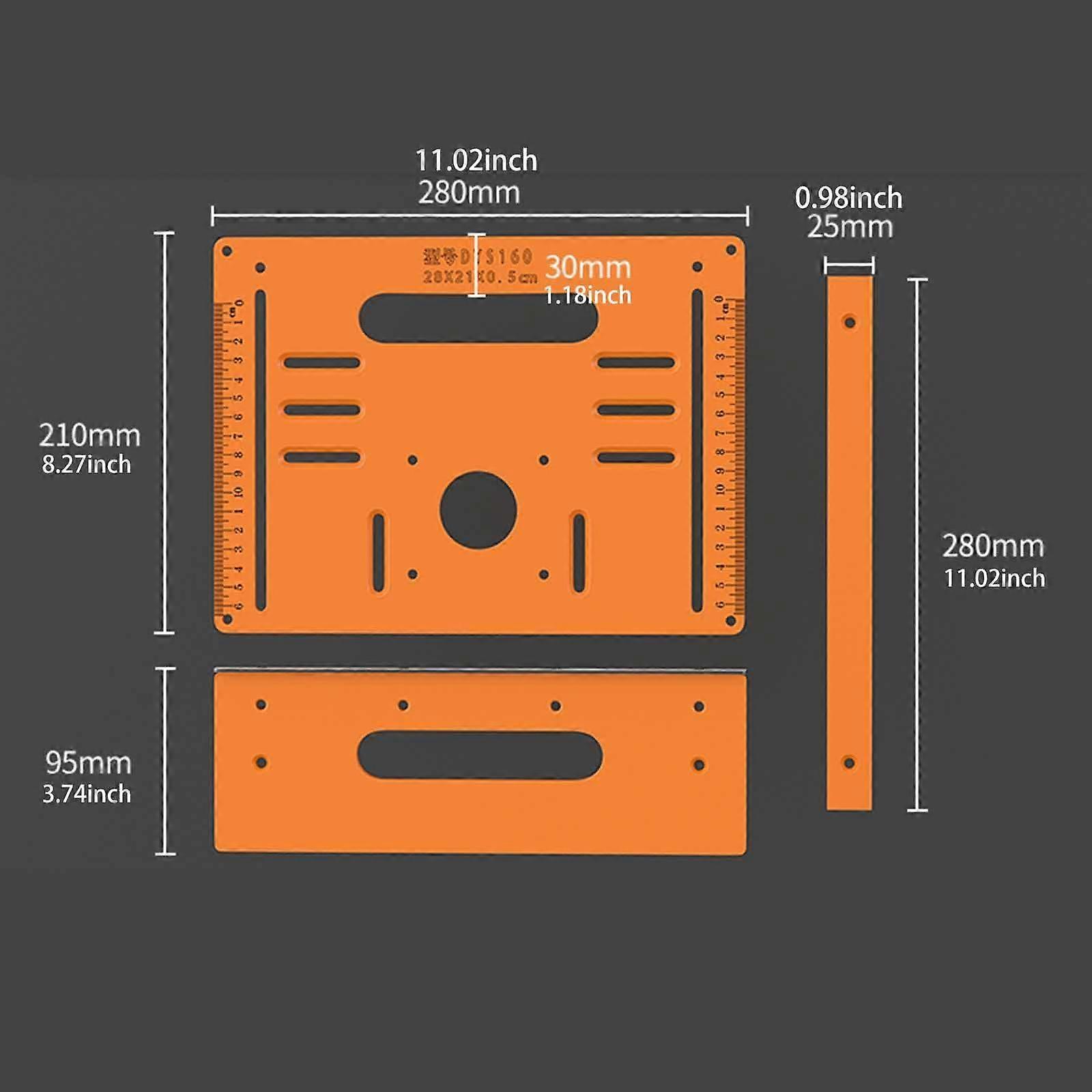 Cutting Machine Base Plate 11.02inchx8.27inch Clear Scale Sturdy ...