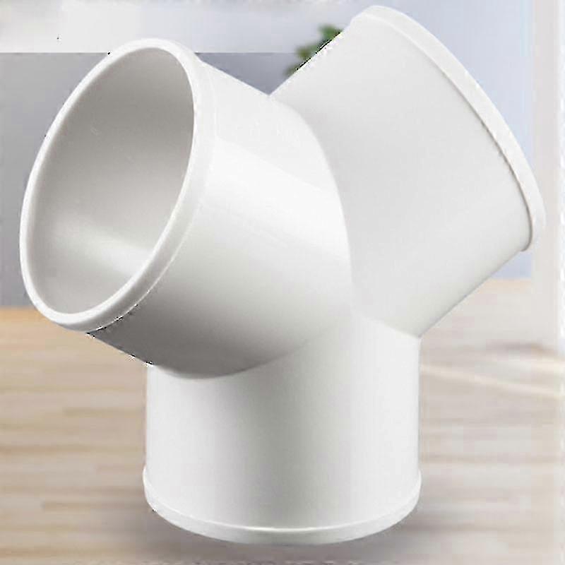 6-Inch White PVC Pipe Circular Ventilation Splitter Connector with ...