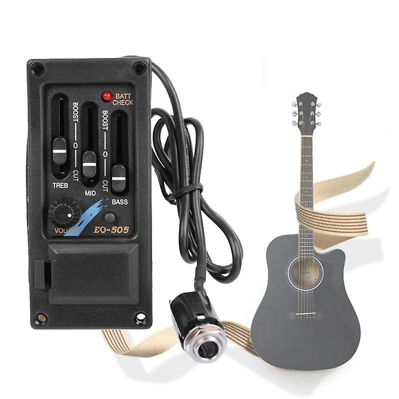 Eq-505 Guitar Saddle Pickup 3 Bands Eq Equalizer Left Hand Acoustic ...