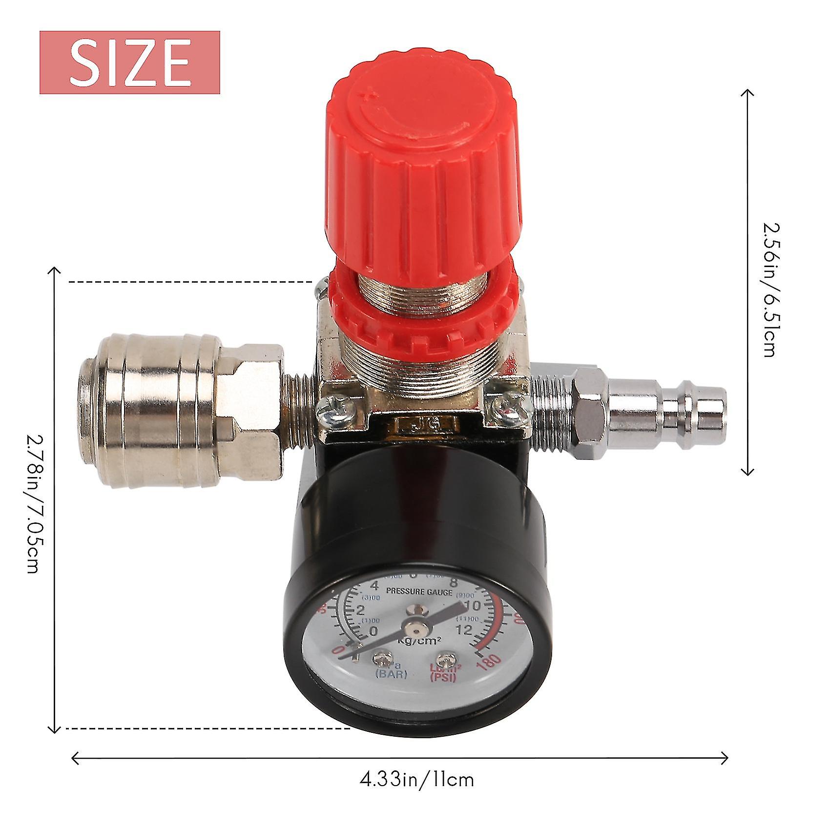 1/4inch Pressure Regulator Air Compressor Pressure Regulator Reduction ...