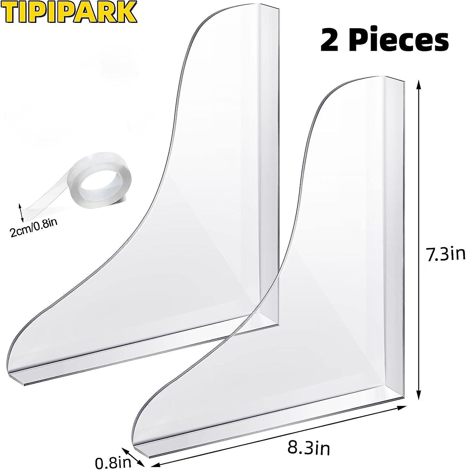 2 Pieces Shower Splash Guard - Shower Corner Water Guard To Keep Water ...