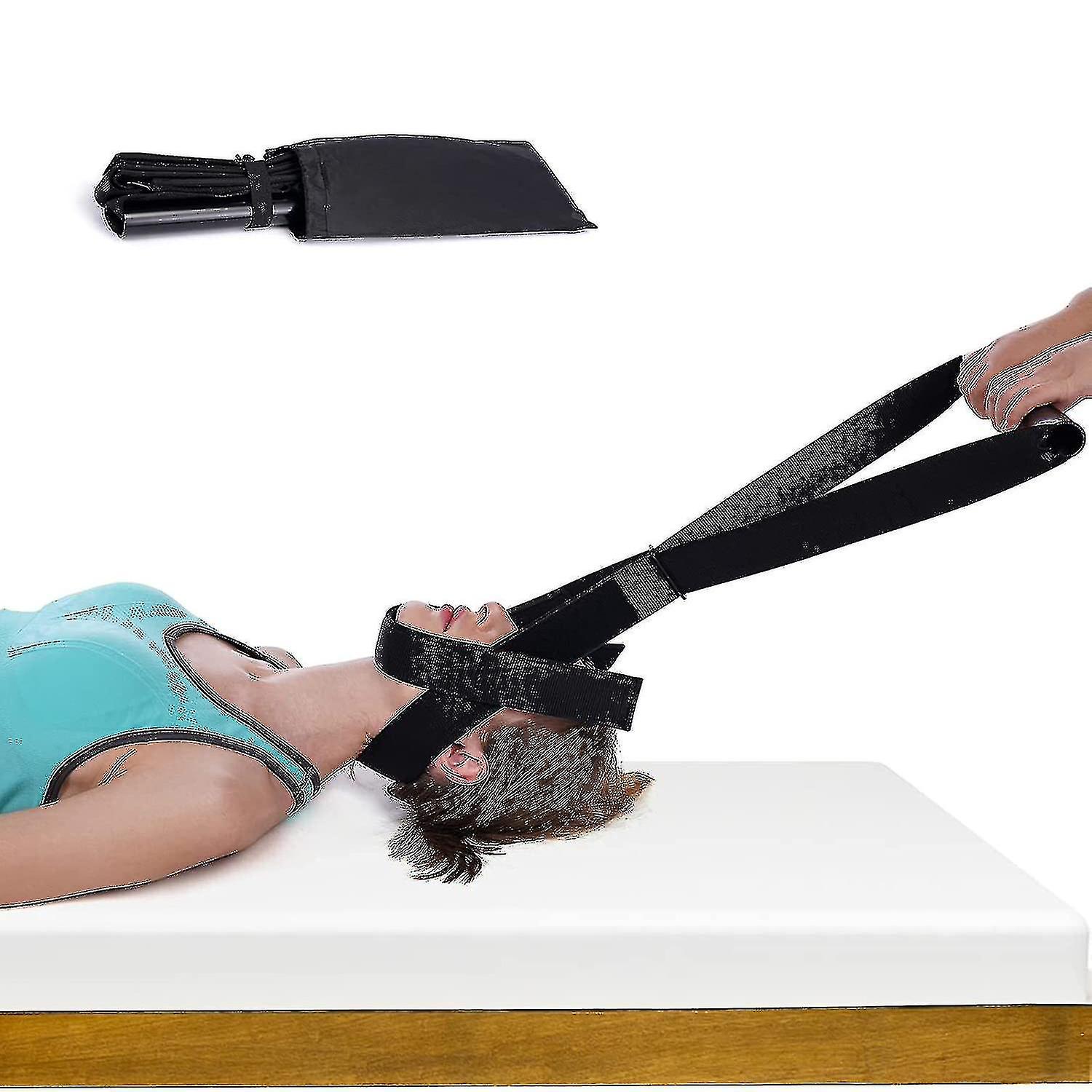 Cervical Traction Spine Chiropractic Stress Reduction Tool, Neck Stretcher Strap With Chin Strap ...