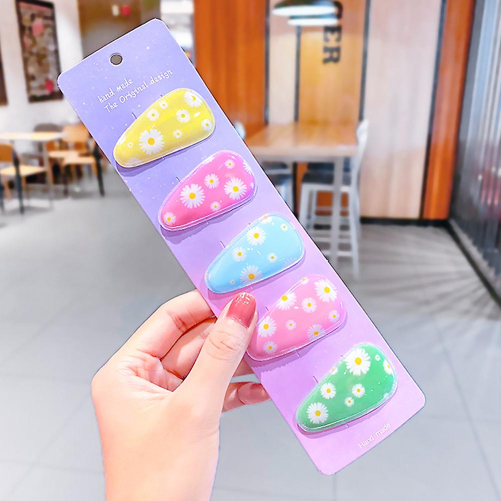 Fianao 5Pcs/Set Kid Girl Water Drop BB Hairpin Lattice Flower Fruit ...