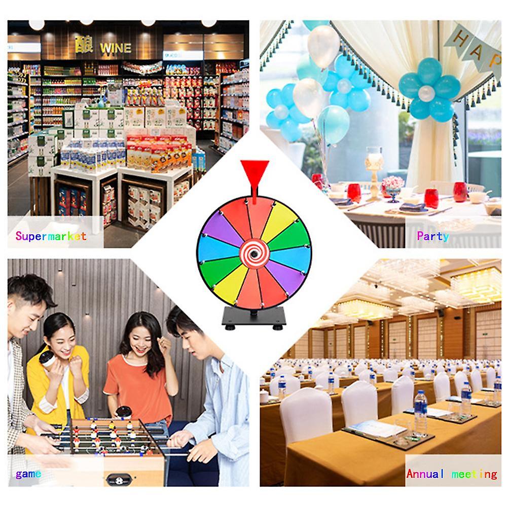 12in Tabletop Prize Wheel Spinning Dry Erase Wheel for Game Activty ...
