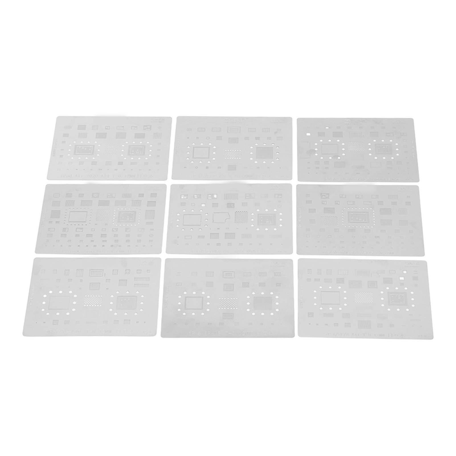 Stainless Steel Reballing Net9PCS Magnetic Reballing Stencils Reballing ...