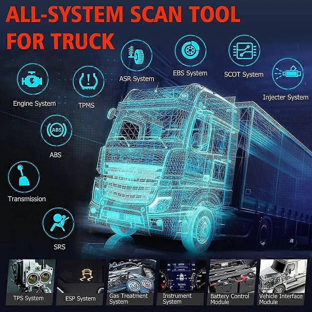 ANCEL HD601 Heavy Duty Truck Scanner HD OBD All System Diesel Scan Tool ...