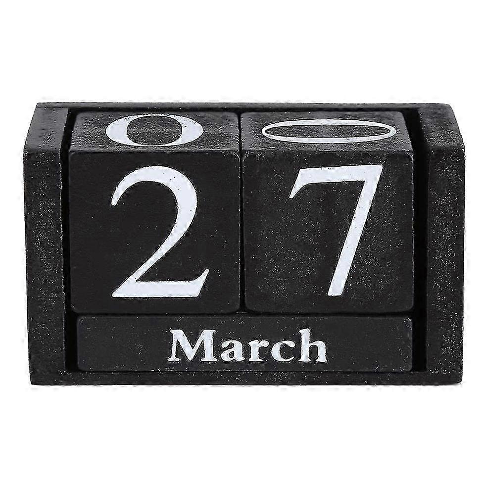 Vintage Wood Calendar Shabby Chic Blocks Desktop Calendar Rustic Wooden ...