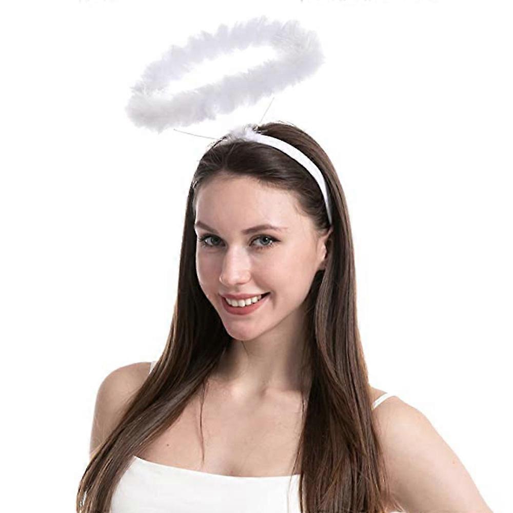 Complete Your Angelic Look with Angel Halo - White Feather Fluffy ...