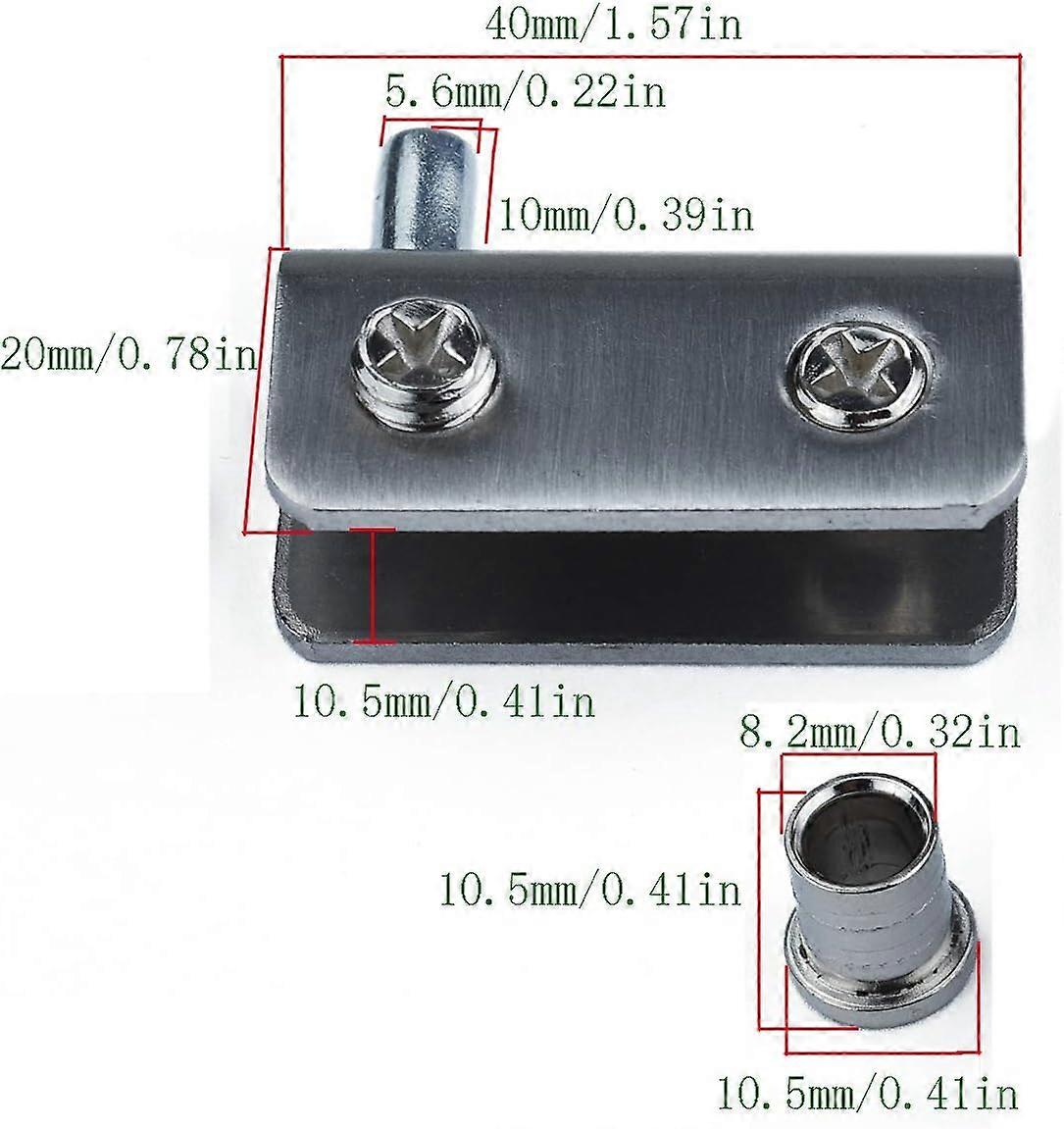 Set 4 balamale pentru usi din sticla, Sunmostar, Inox, 40 mm, Gri ...