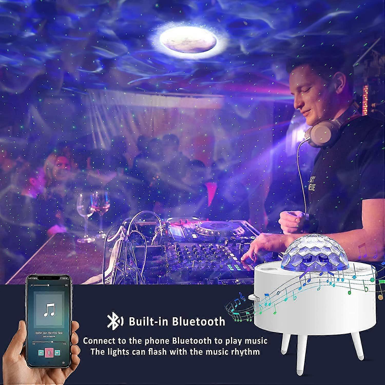 Kids Night Light Projector, Built-in White Noise, 15 Ribbon Bluetooth ...