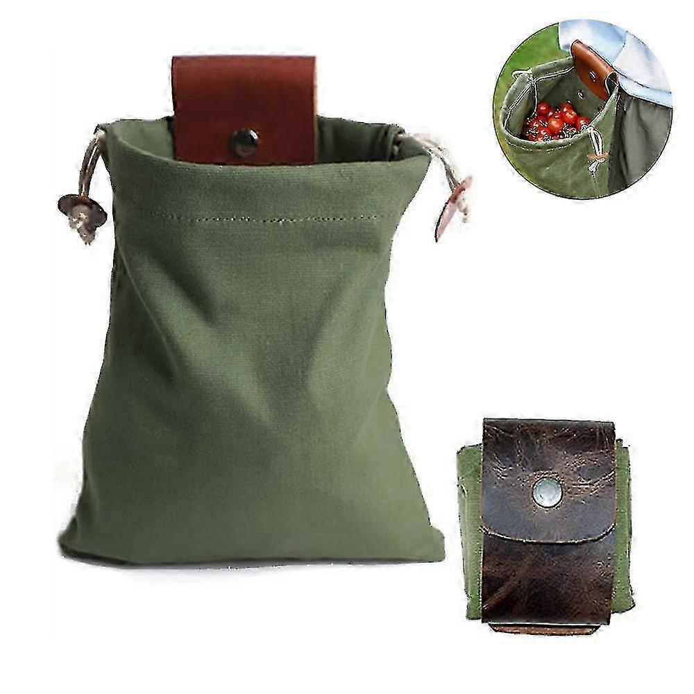 Piao Canvas Foraging Pouch, Garden Fruit Picking Bag,mushroom Foraging ...