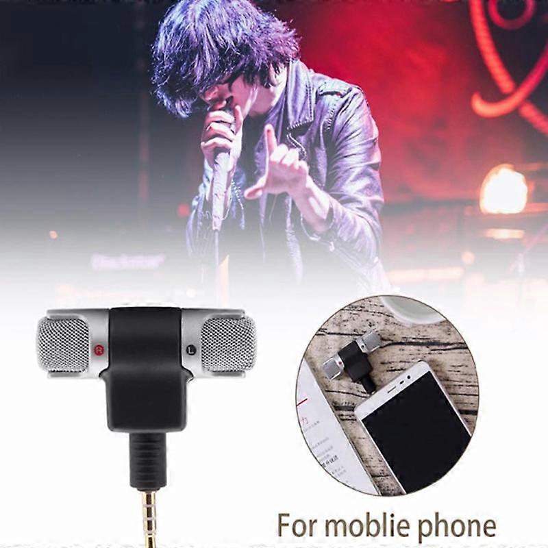 Mini 3.5mm Jack Microphone Portable Stereo Microphone for Phone ...