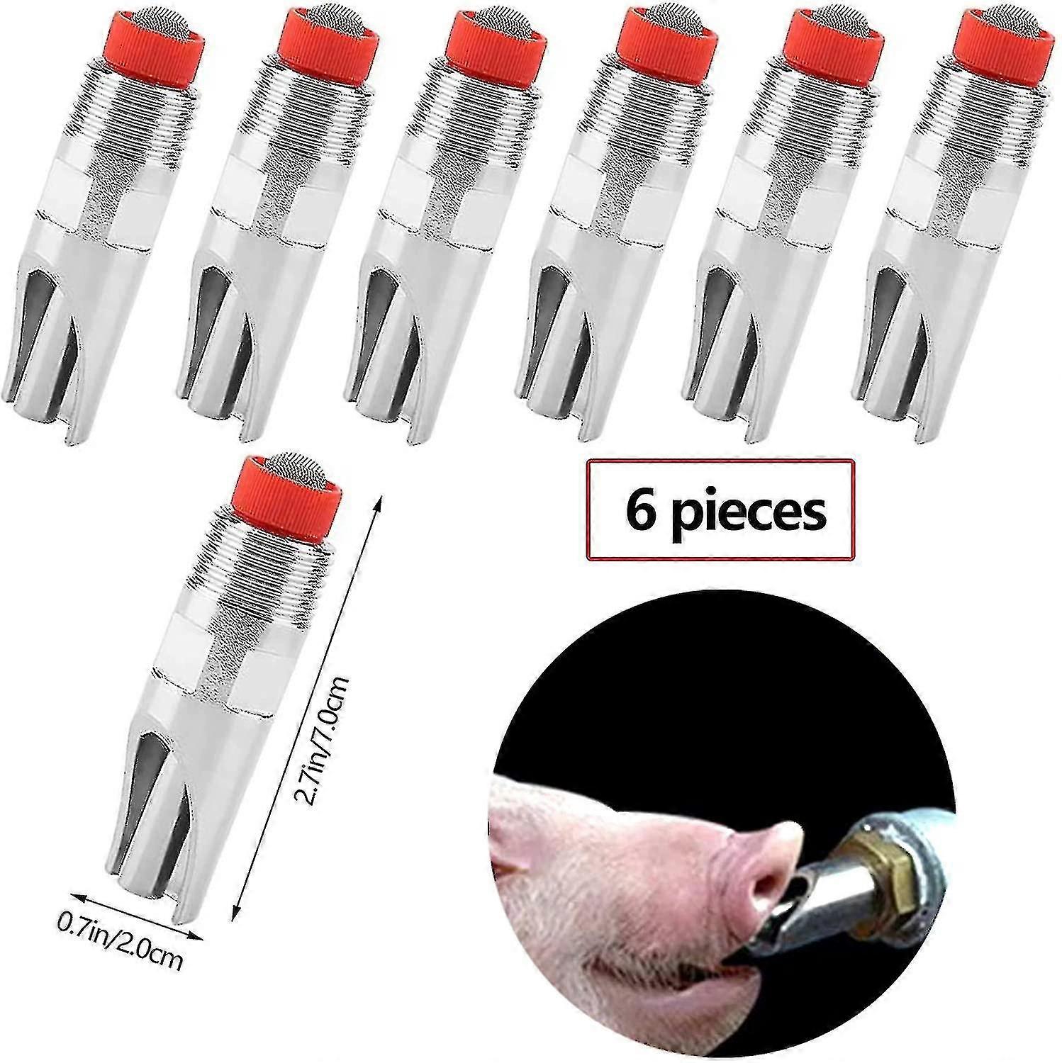 Stainless Steel Pig Waterer Automatic Pig Waterers 6pcs Stainless Steel ...