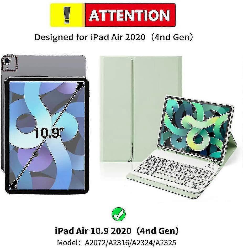 Ipad Air 4th Generation 10.9 Inch Keyboard Case 2020- Wireless Keyboard ...