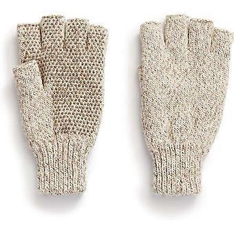 Mens Ragg Wool Full Finger Gloves Oatmeal Insulated for Cold Outdoor ...