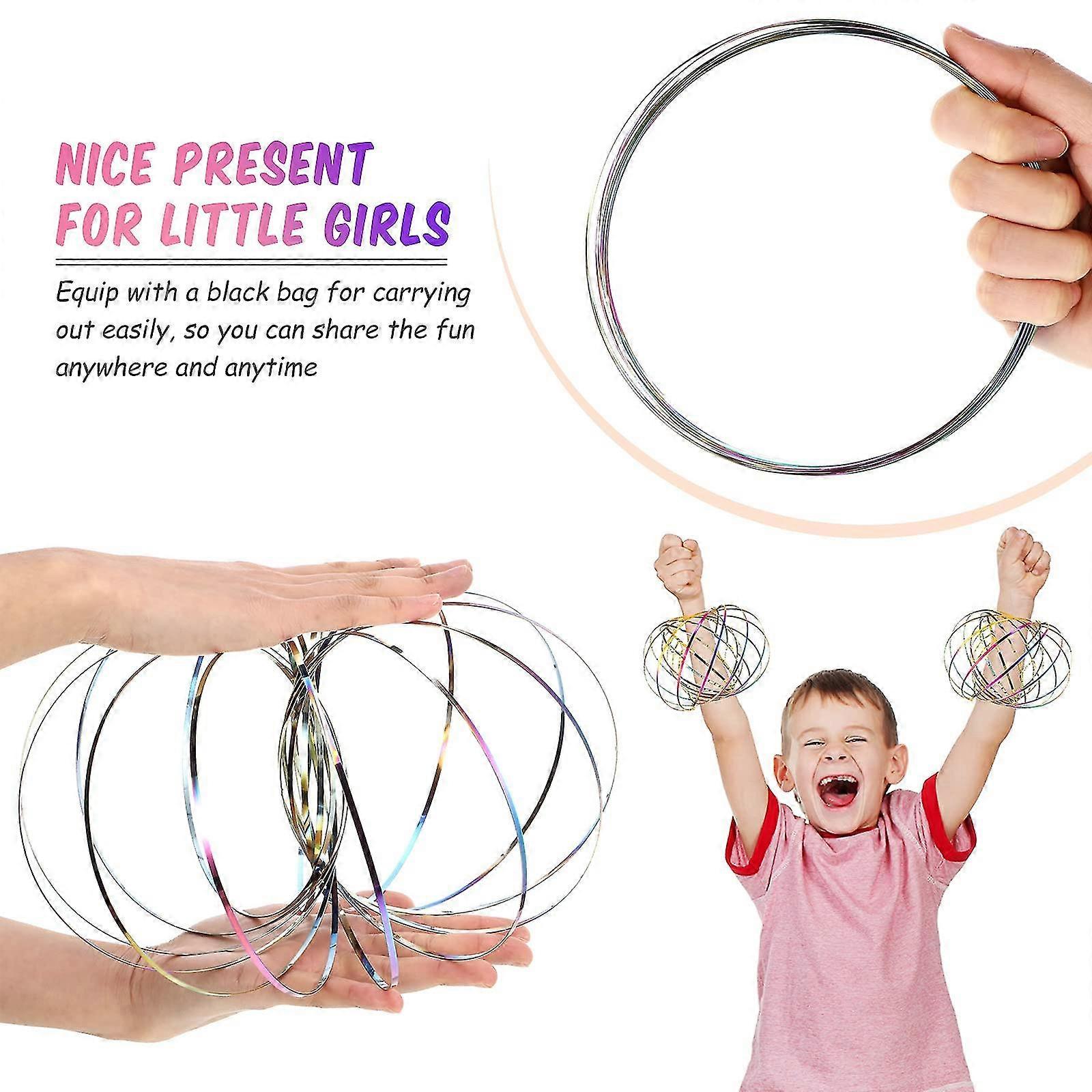 Flow Rings Toys 3d Arm Spring Magic Flow Ring Stainless Steel Multi ...