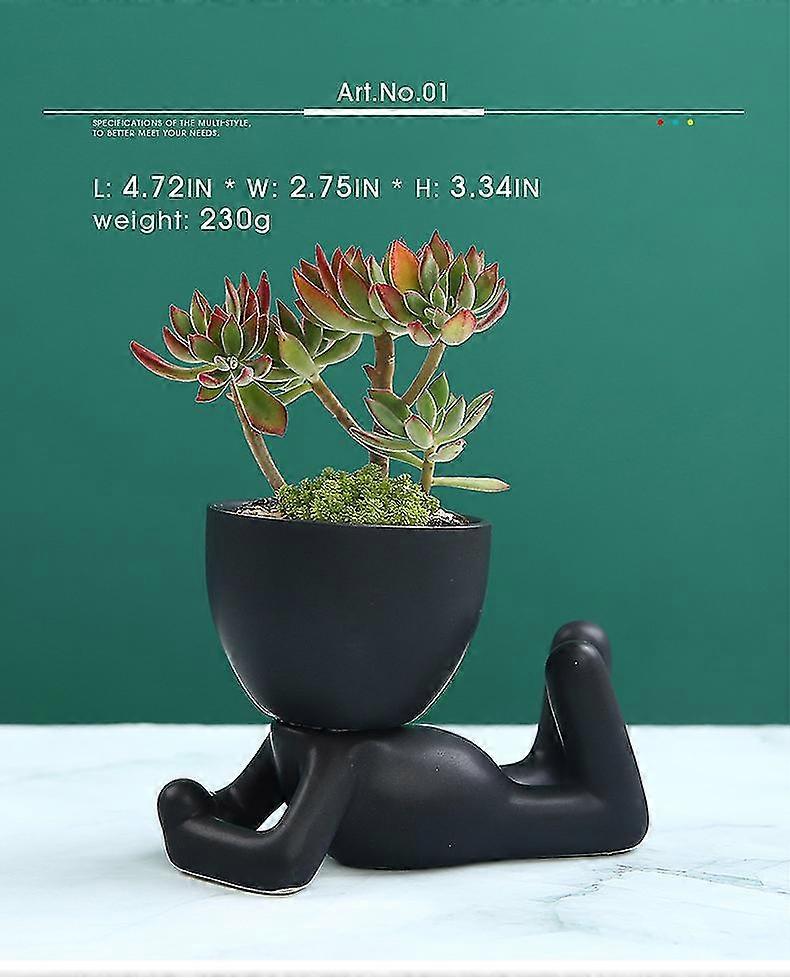 Mini-rodzina Doniczka Human Being Shape Ceramiczny pojemnik na sadzarkę ...