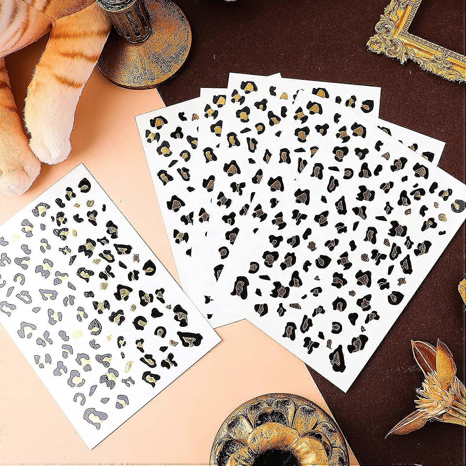 12 Sheets Cheetah Temporary Tattoo Temporary Whisker Tattoos Leopard ...