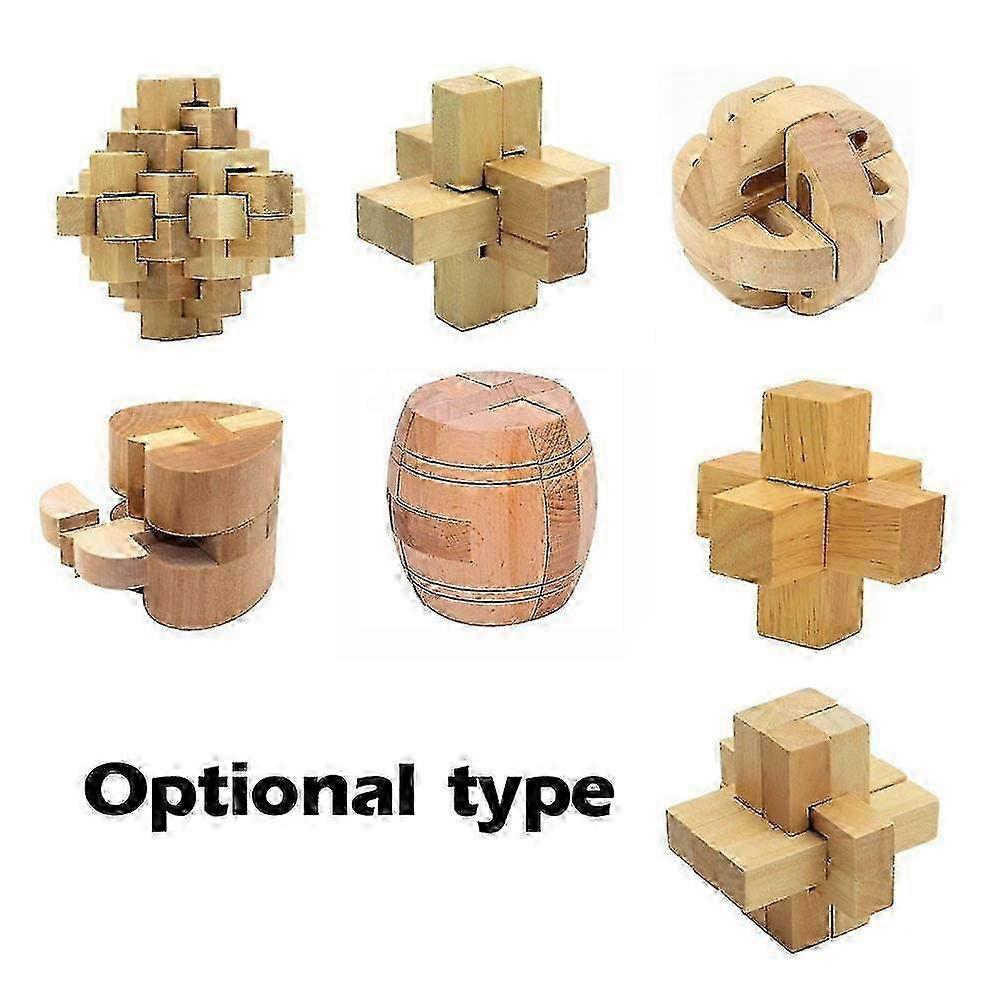 Educational Intelligence Game Luban Lock Cubes Iq Puzzle Brain Teaser ...