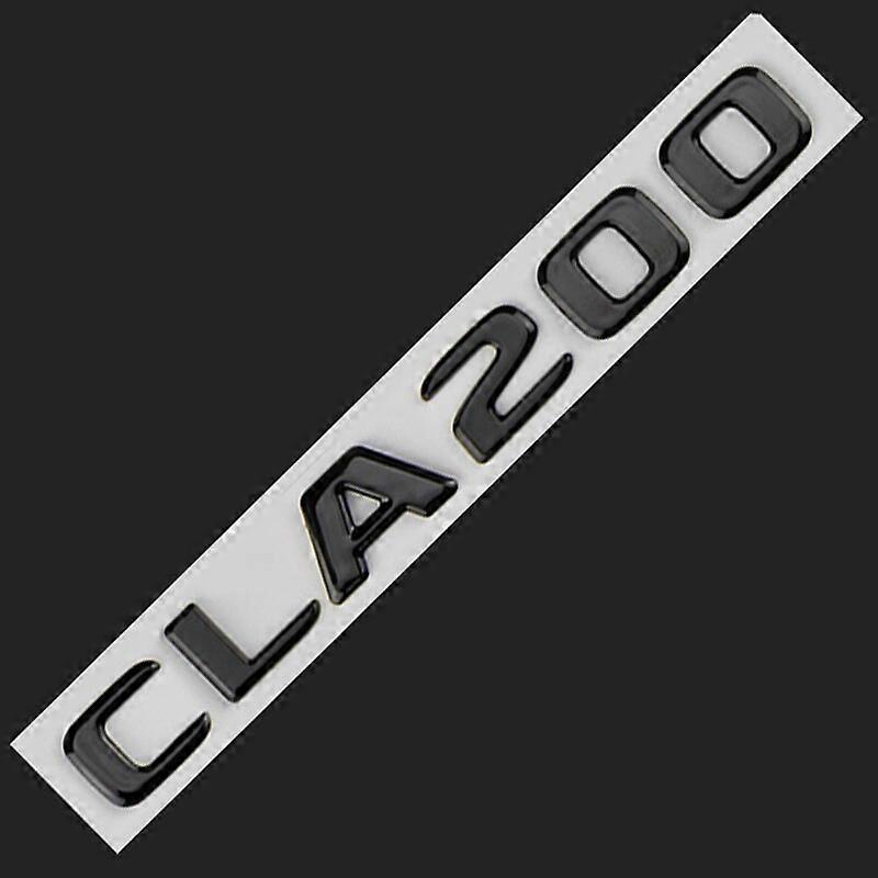 3d ABS Black CLA 200 Logo CLA200 Emblem Letter Sticker Car Trunk Badge ...