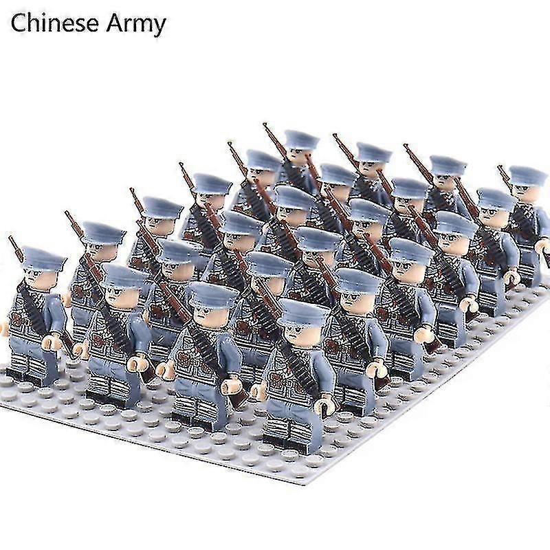 Ww2 24pcs/lot Military Soldiers Building Blocks Set Weapons Soviet Us ...