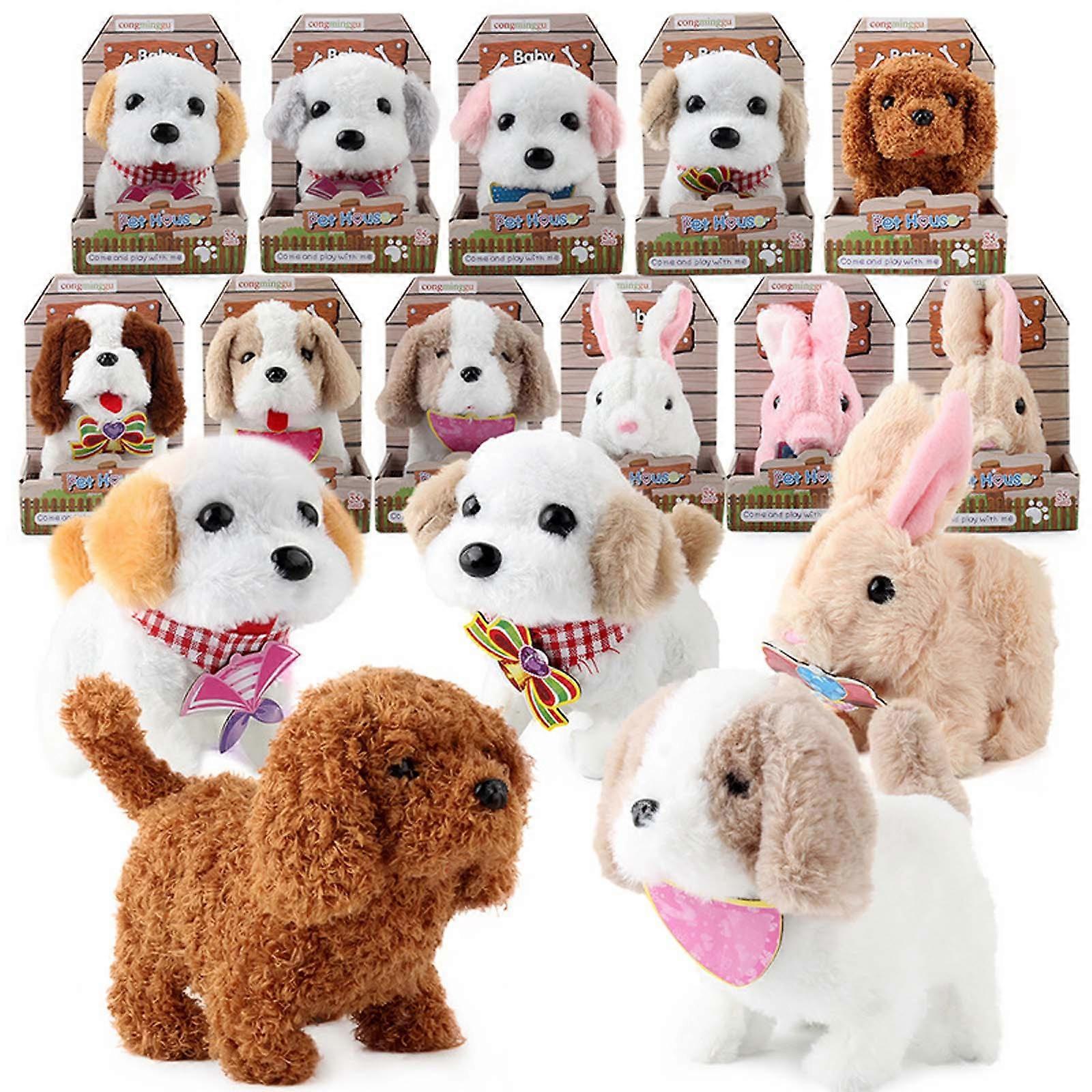 Electric Stuffed Plush Toy Cute Realistic Dog Rabbit Robot Interactive ...