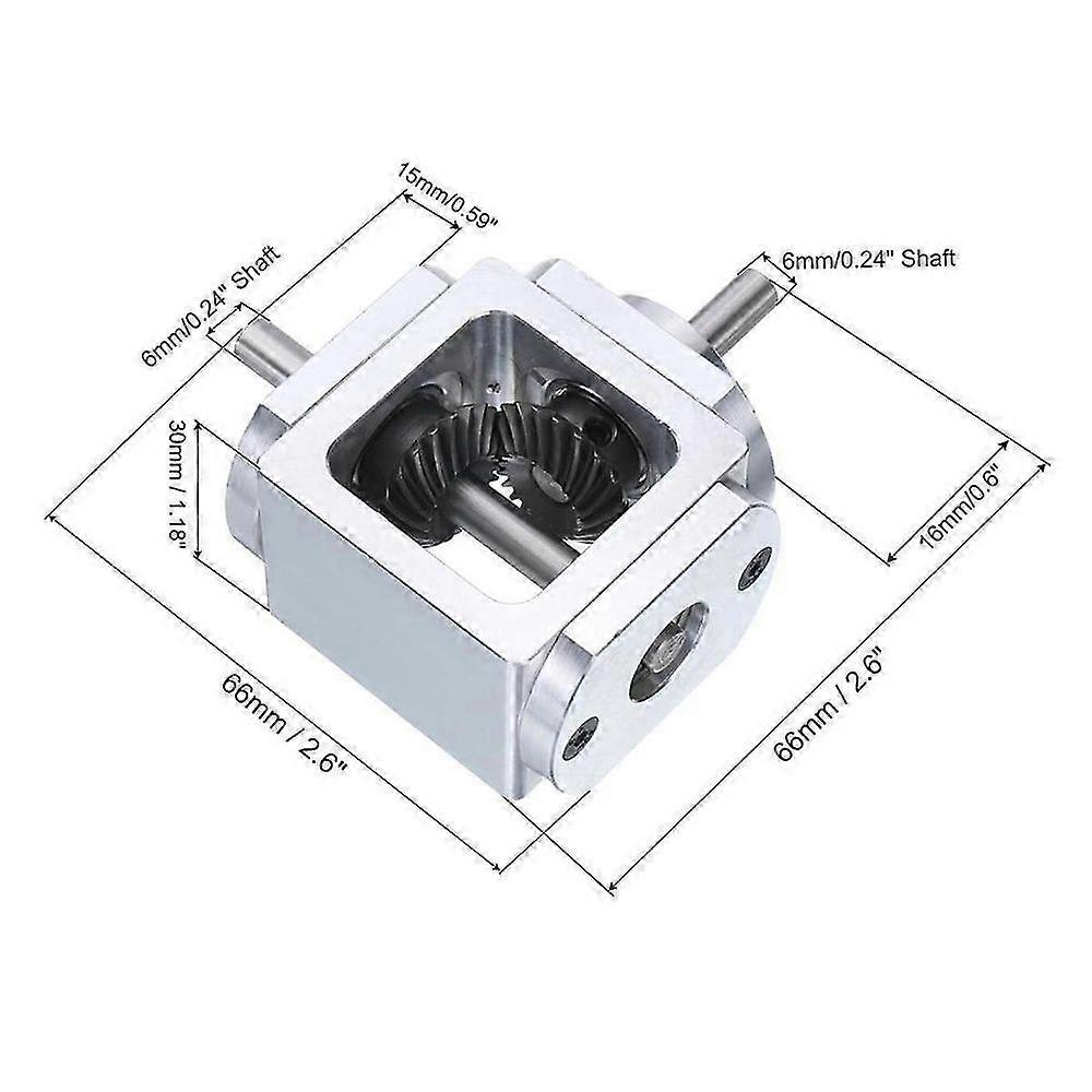 Gear-Box 90 Degree Right Angle Bevel Gear-Box 1:1 Single Output Shaft 1 ...