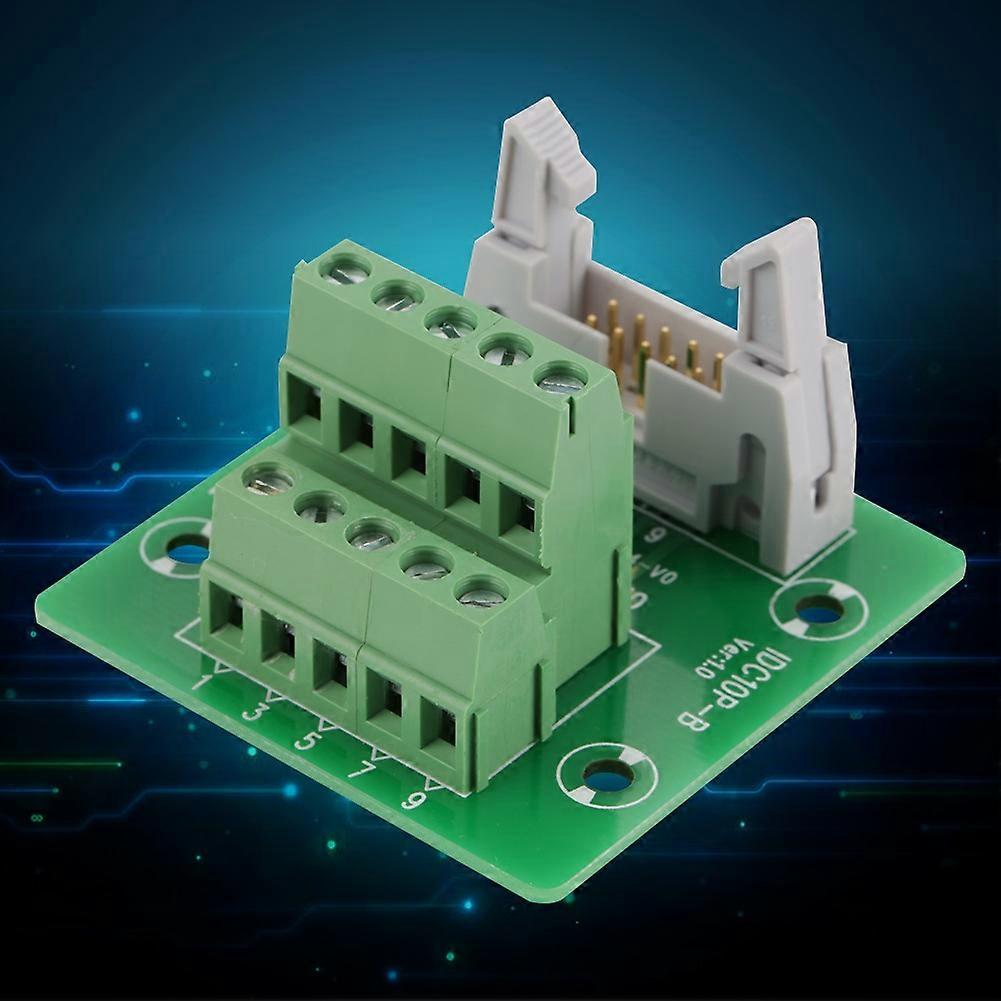 IDC10P 10Pin Male Header Breakout Board Terminal Block Connector PLC ...