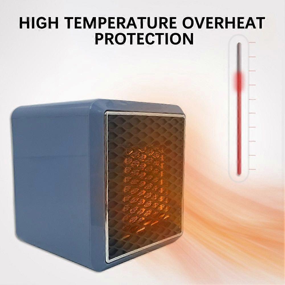 1500W Powerful Desktop Cube Heater with Colorful LED Lights, Quick ...