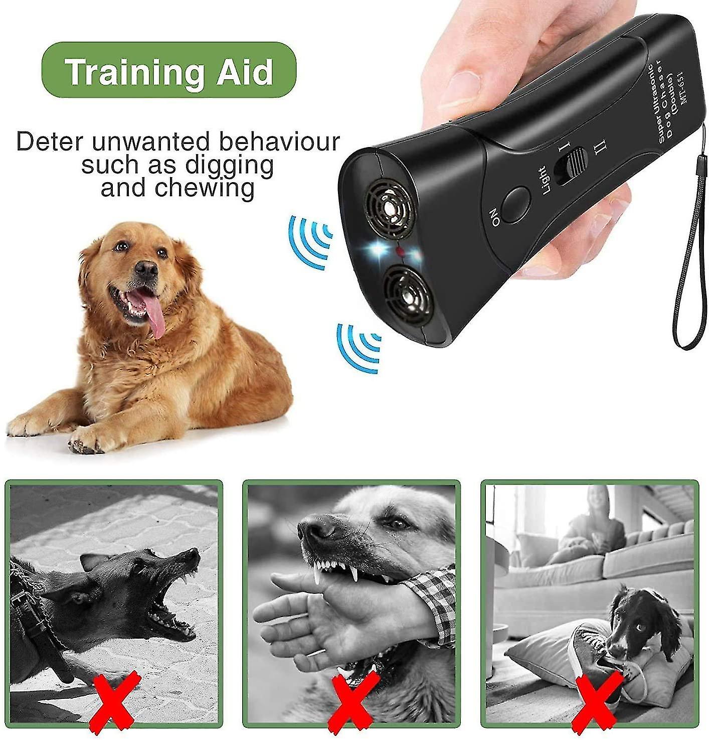 3-in-1 Anti Barking Device, Handheld Dog Repellent And Trainer | Fruugo UK