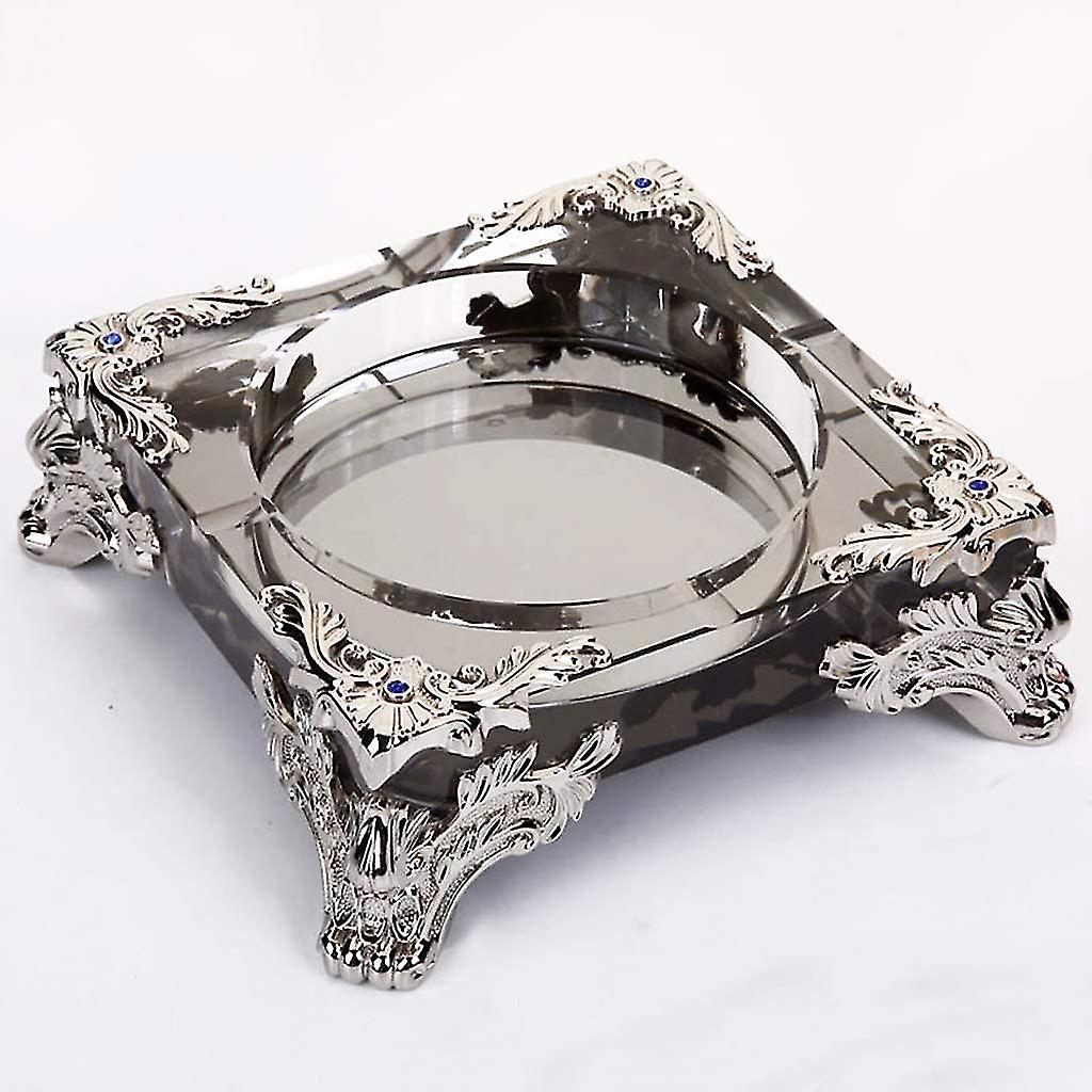 Glass Ashtray Square Ornate Ashtray 20x20x7cm | Fruugo UK