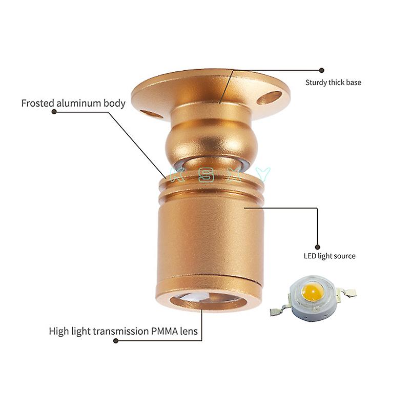 3w Led Recessed Cabinet Mini Spot Light 110v 220v Downlight 12v 24v Dc ...
