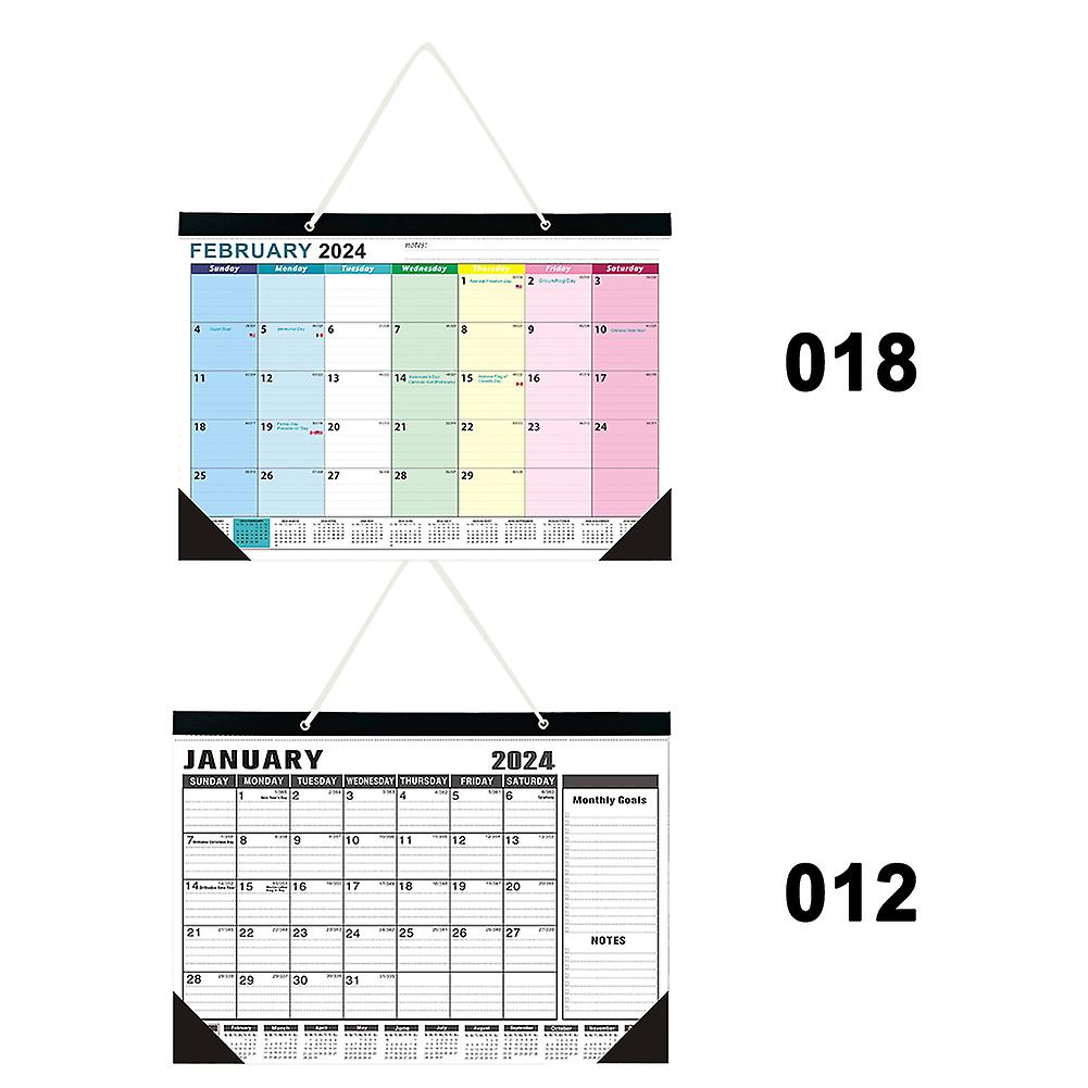 2023-2024 Wall Calendar Home Decoration Thick With Hanging Hook Large ...
