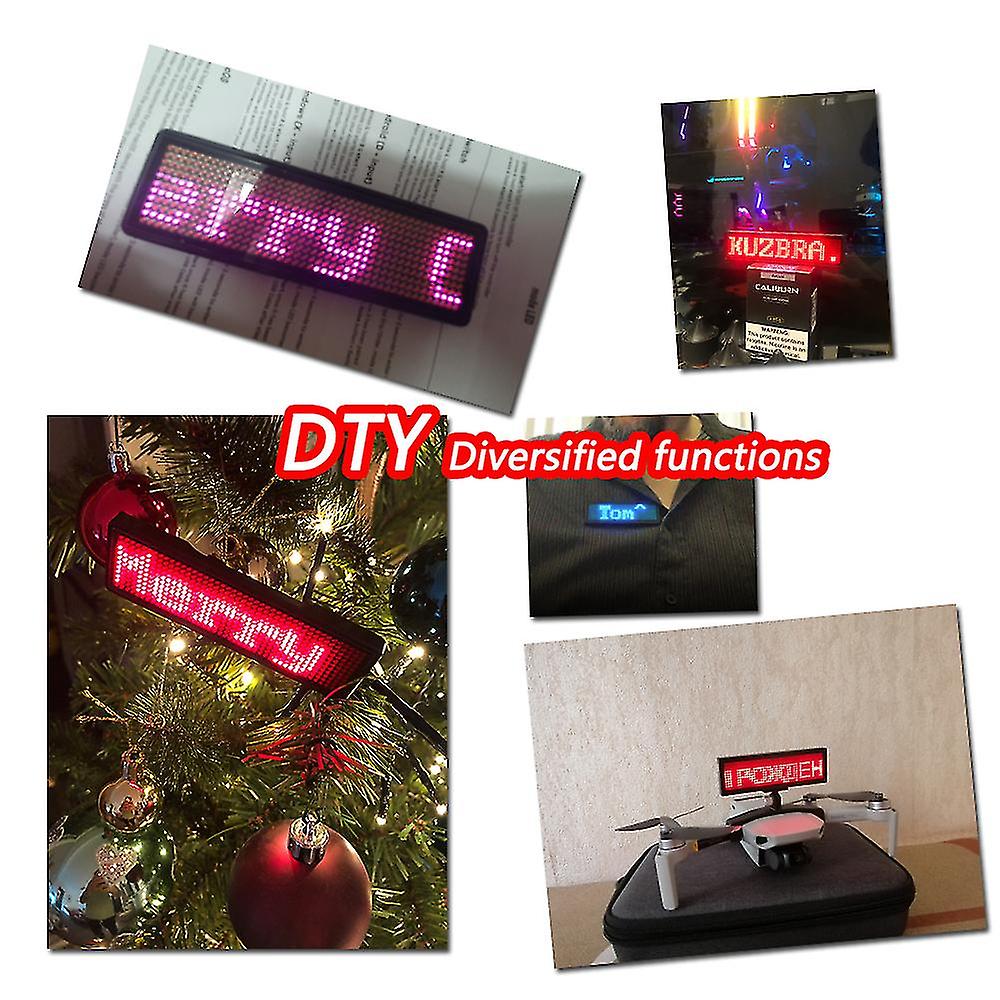 Totalmente nuevo Bluetooth Led Name Badge Diy Programmable Scrolling ...